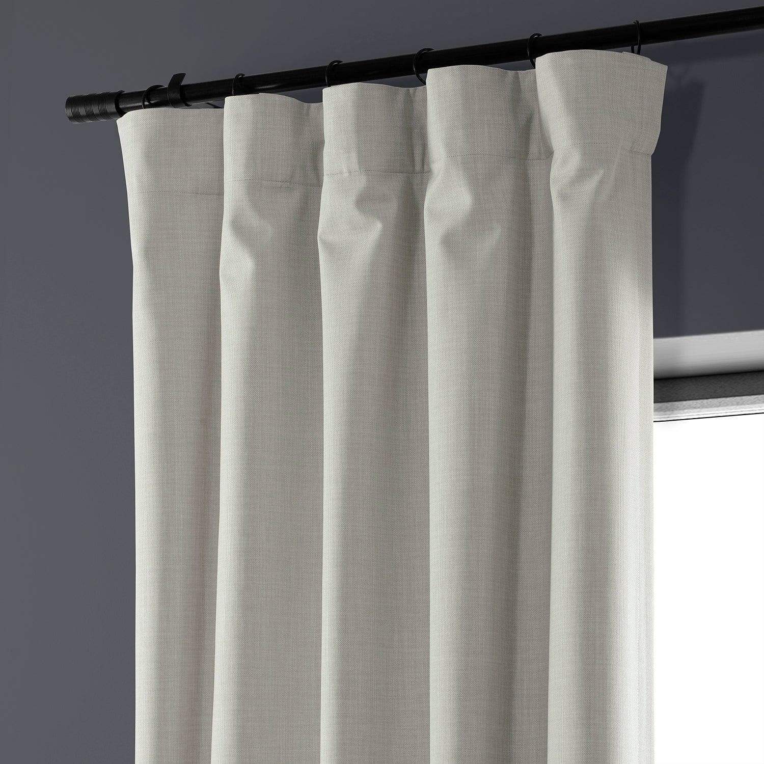 Warm White Performance Linen Hotel Blackout Curtain