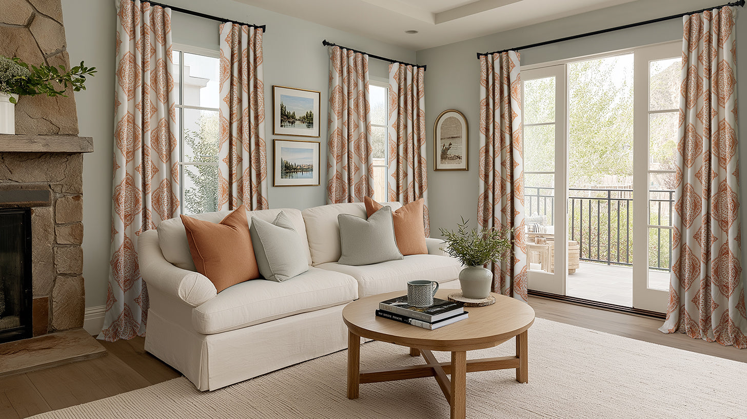 Emblem Patterned Curtains & Drapes – HalfPriceDrapes.com
