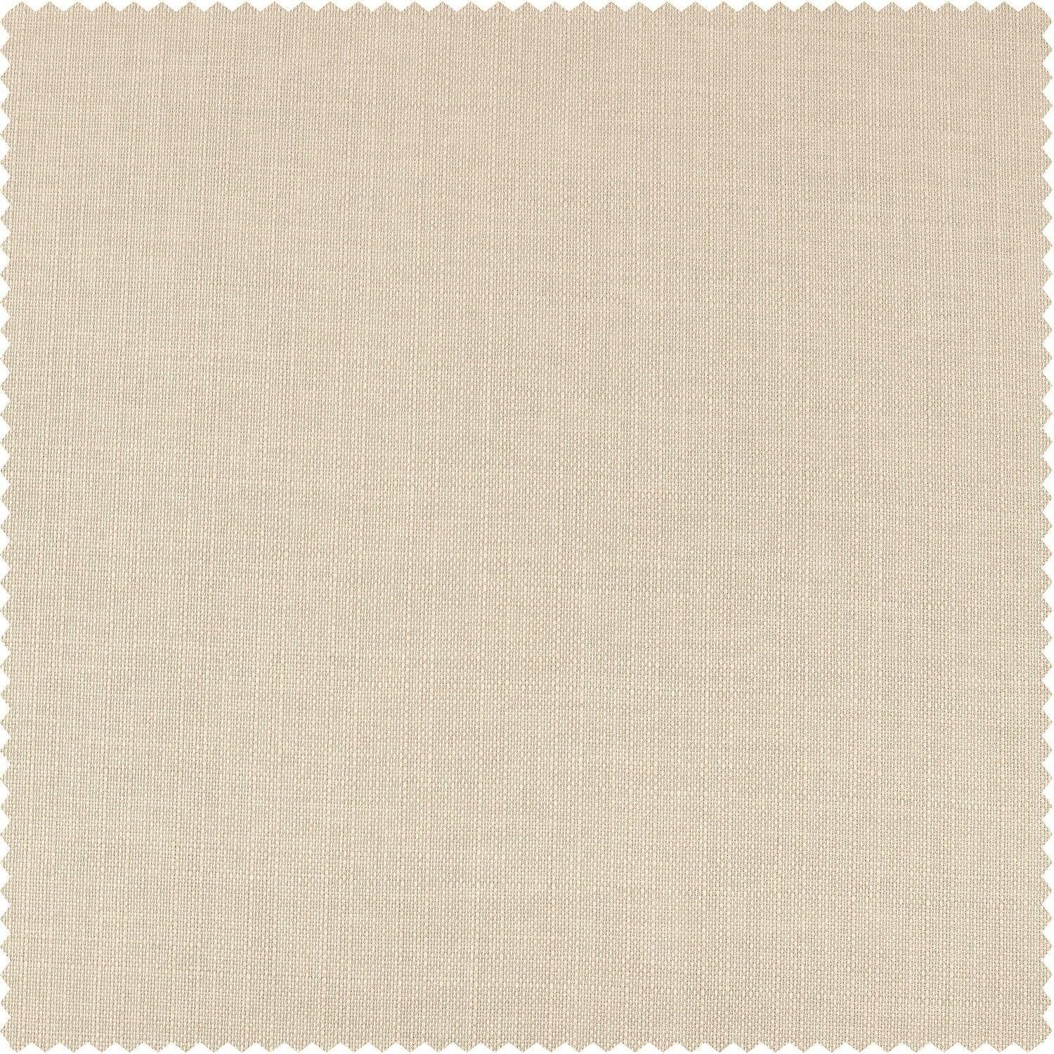 Parchment Cream Italian Faux Linen Custom Curtain