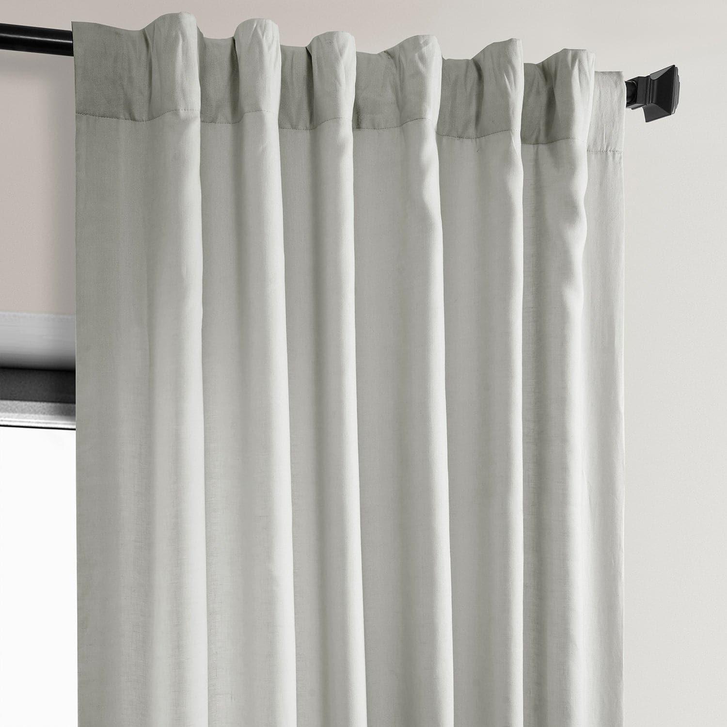 Light Greige Euro Linen Room Darkening Curtain