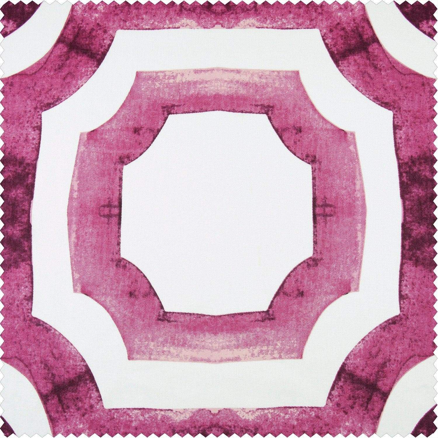 Mecca Pink Geometric Printed Cotton Custom Curtain – HalfPriceDrapes.com