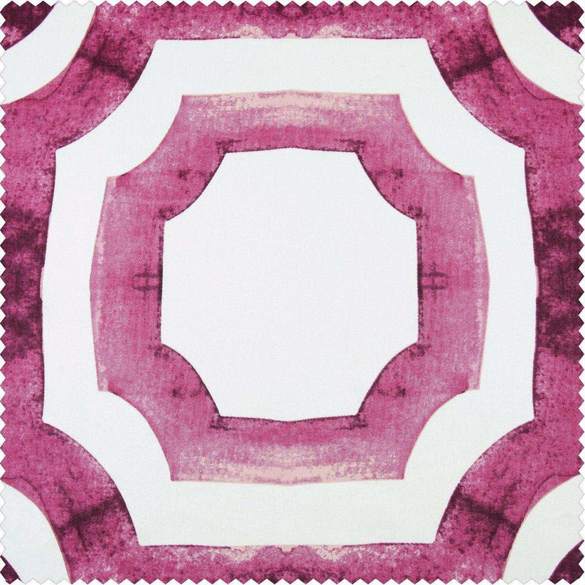 Mecca Pink Geometric Printed Cotton Custom Curtain – HalfPriceDrapes.com