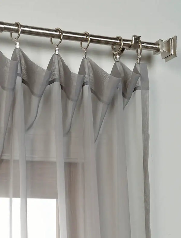 Grey Sheer Curtain Pair (2 Panels) – HalfPriceDrapes.com