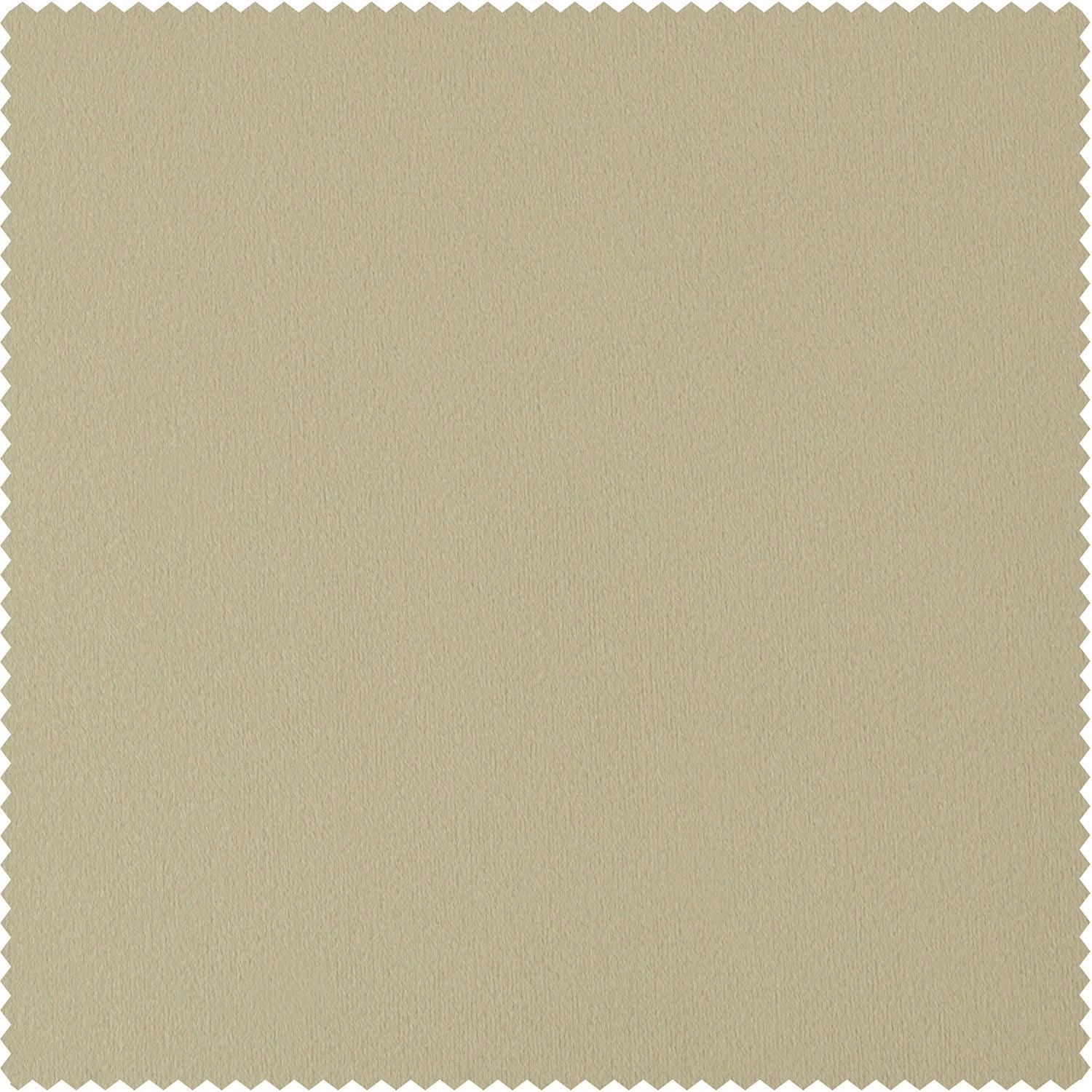 Alabaster Beige Signature Velvet Custom Curtain