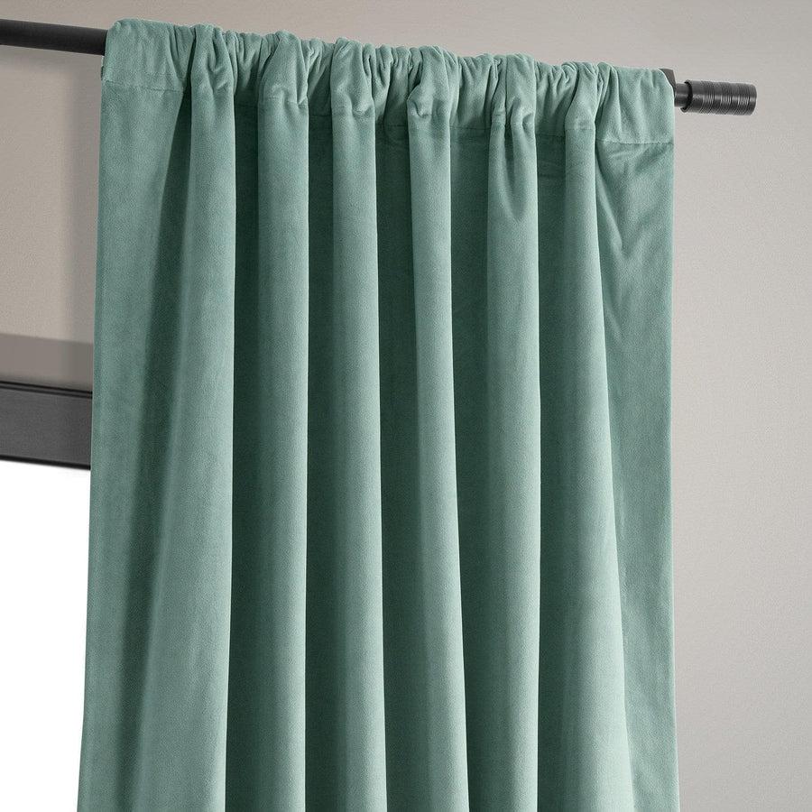 Aqua Mist Signature Velvet Blackout Curtain
