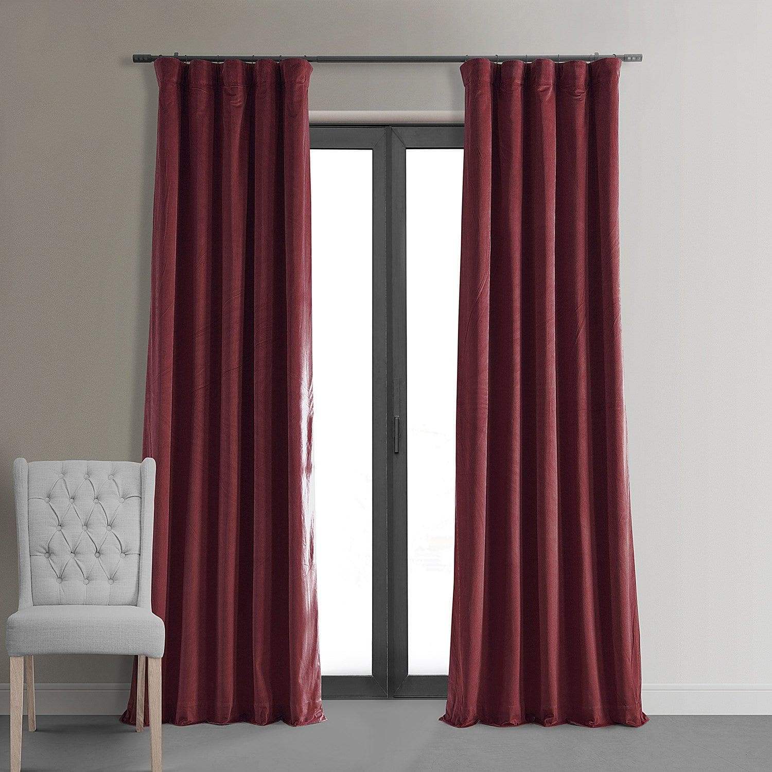 Maroon Living Room Curtains | Baci Living Room