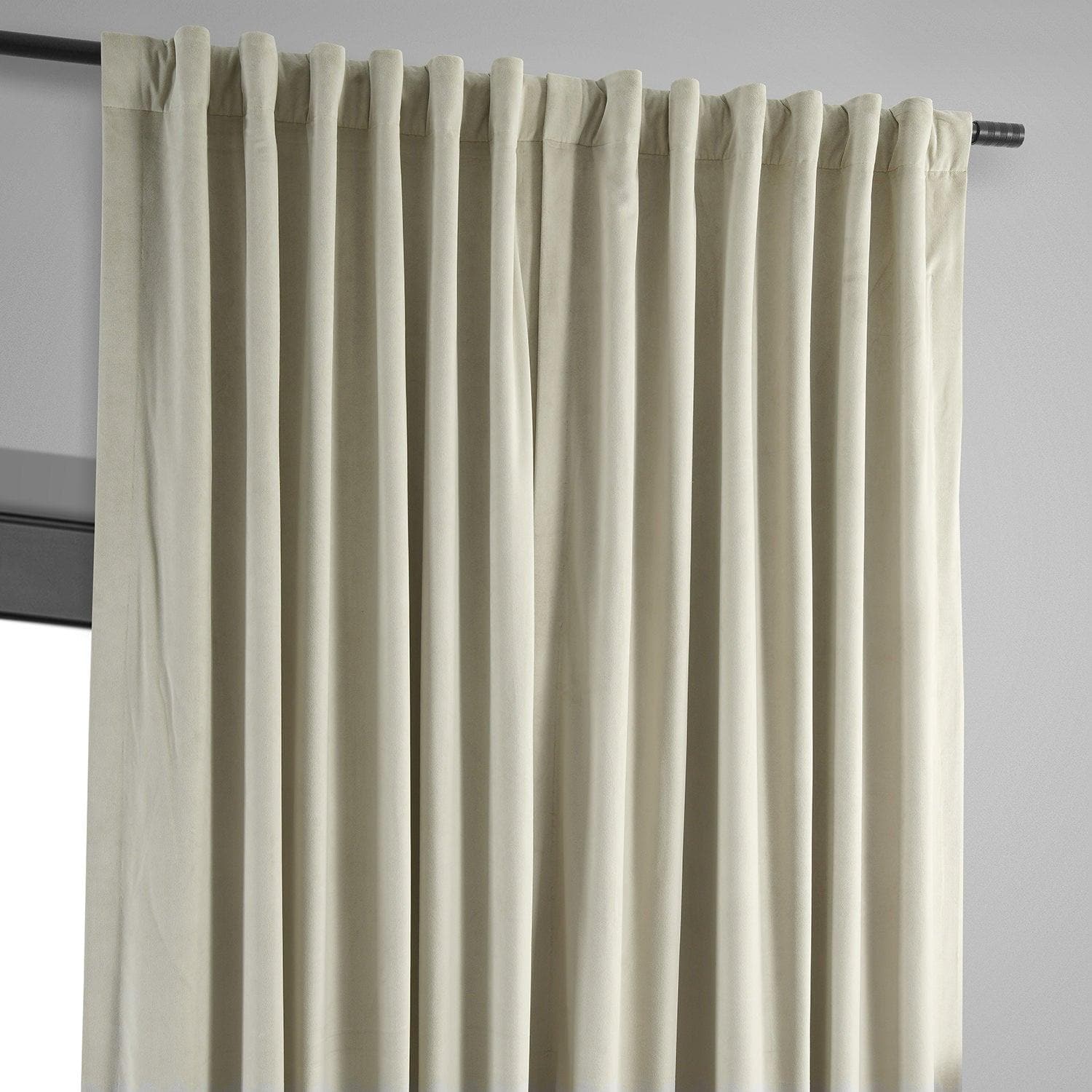 Cool Beige Signature Extra Wide Velvet Blackout Curtain