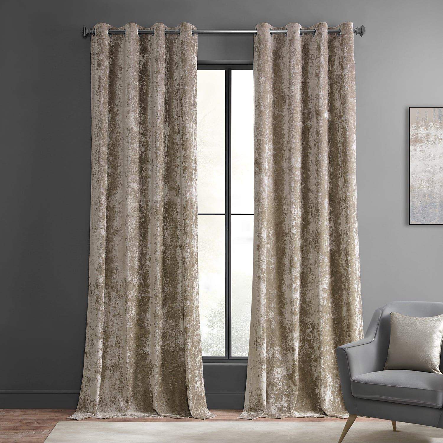Taupe Grommet Curtains