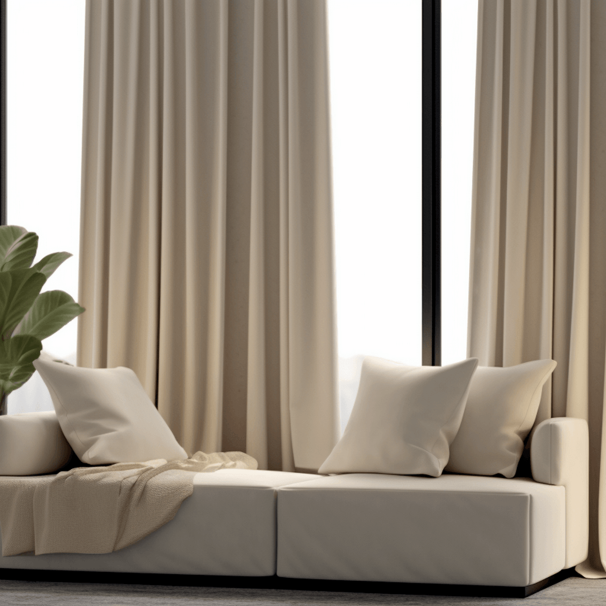Alabaster Beige Signature Velvet Custom Curtain – HalfPriceDrapes.com