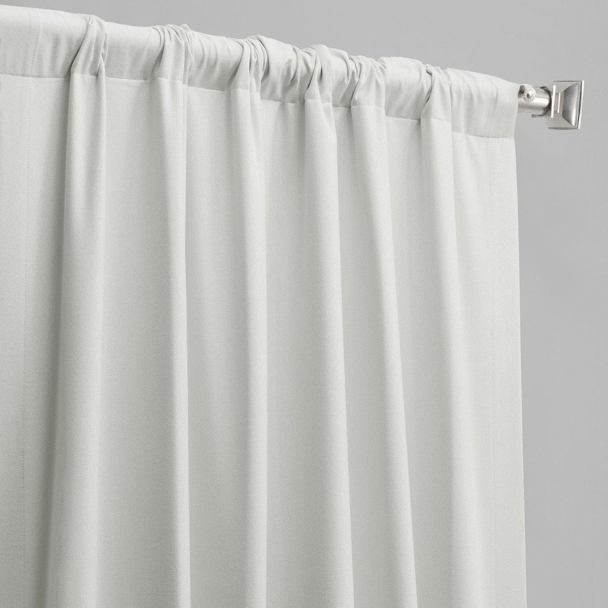 Starlight Off White Thermal Cross Linen Weave Blackout Curtain ...