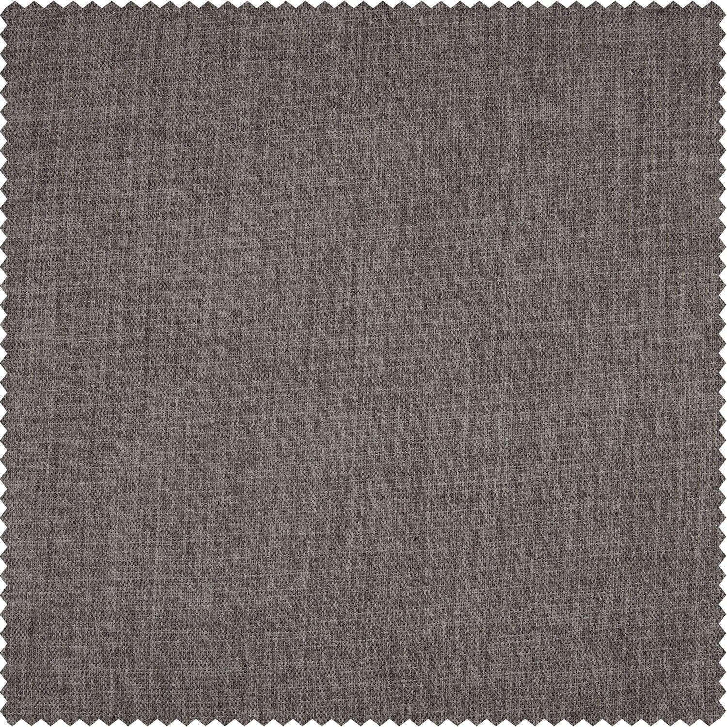 Mink Textured Faux Linen Custom Curtain