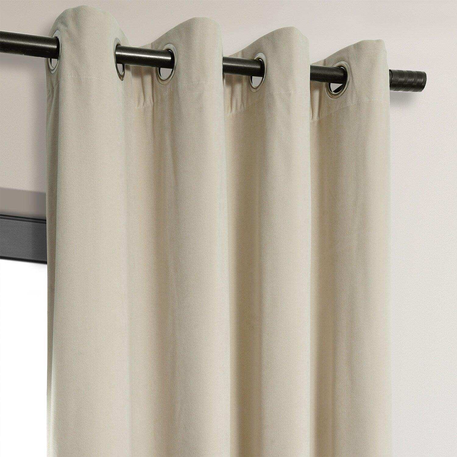 Neutral Ground Grommet Signature Velvet Blackout Curtain