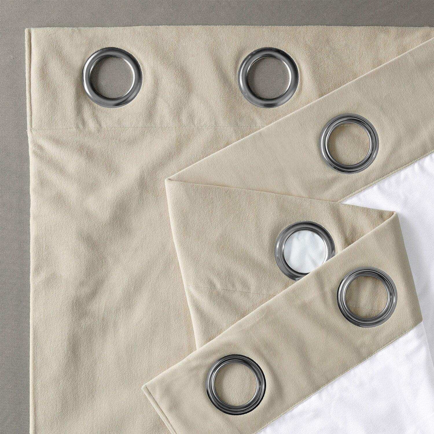 Neutral Ground Grommet Signature Velvet Blackout Curtain